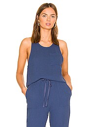 Bobi Beach Gauze Cropped Cami in Vine | REVOLVE