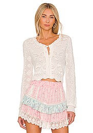 LoveShackFancy Beatrix Top in Midnight Blush | REVOLVE