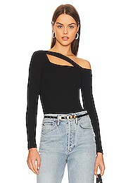 LNA Luan Rib Top in Black | REVOLVE