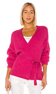 1. STATE Belted Jersey Stitch Cardigan in Rapture Pink | REVOLVE