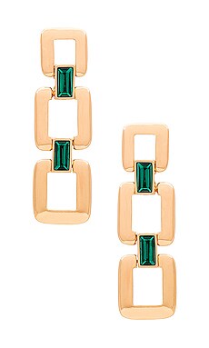 8 Other Reasons Squared Up Earrings in Emerald | REVOLVE