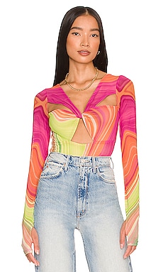 AFRM Noreen Top in Orange Zebra | REVOLVE