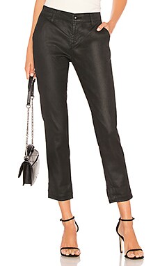 AG Jeans Caden Leatherette Pant in Leatherette Lt Super Black | REVOLVE
