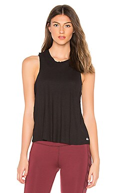 alo Flow Tank Thermal in Black | REVOLVE