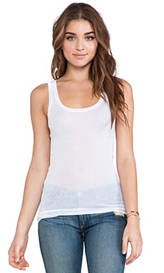 American Vintage Massachusetts Round Neck Tank Top in White | REVOLVE