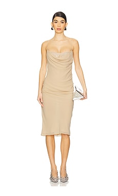 THE ATTICO Sleeveless Midi Dress in Pale Pink | REVOLVE