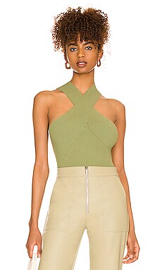 Autumn Cashmere Crisscross Halter Top in Herb | REVOLVE