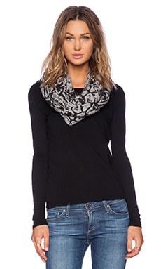 Autumn Cashmere Snake Print Snood in Sweatshirt & Black | REVOLVE