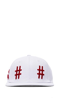 Been Trill Team Hat in White and Red | REVOLVE