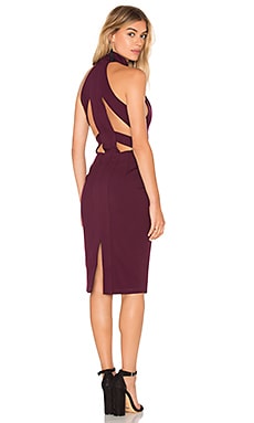 Bobi BLACK Double Knit Sleeveless High Neck Mini Dress in Wine | REVOLVE