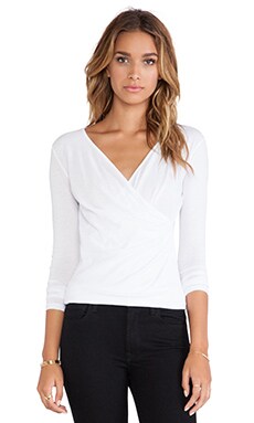 Bobi Long Sleeve Tee in White | REVOLVE