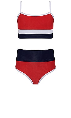 BEACH RIOT Little Eva & Emmie Set in Americana Colorblock | REVOLVE