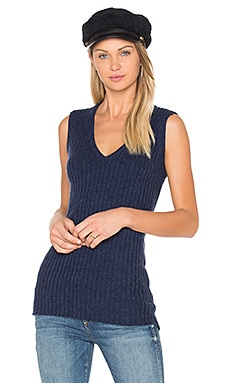 SWTR Rib Sleeveless Sweater in Velvet Blueprint Marl | REVOLVE