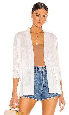 SWTR Linen Cardigan in White | REVOLVE