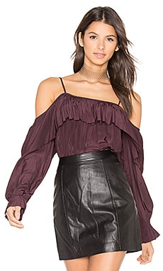 Calvin Rucker You Sang To Me Blouse in Black Garnet | REVOLVE