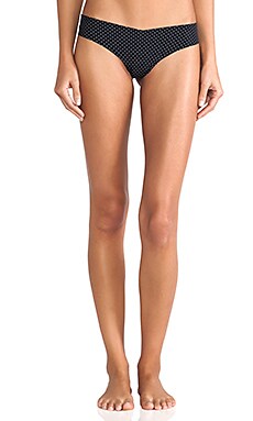 Commando Polka Dot Thong in Black | REVOLVE