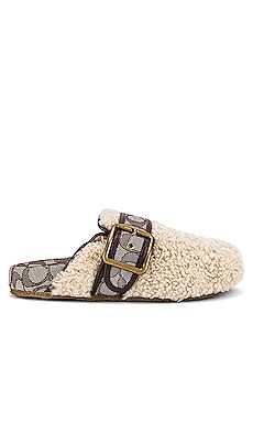 Coach Shearling Clog in Natural | REVOLVE