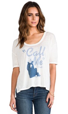 Chaser Call Me Short Sleeve Tee in White | REVOLVE