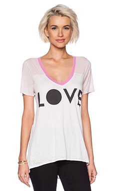 Chaser Love Tee in White & Pink | REVOLVE