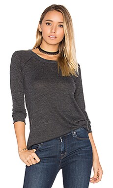 Chaser Destructed Cold Shoulder Tee in Black | REVOLVE