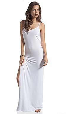 Daftbird Long Thin Strap Tank Dress in White | REVOLVE