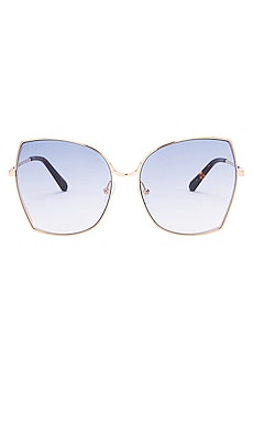 DIFF EYEWEAR Donna in Gold & Blue Gradient | REVOLVE