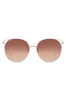 DIFF EYEWEAR Rory in Gold & Brown Gradient | REVOLVE