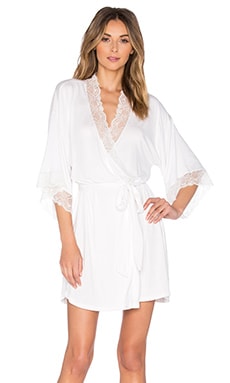 eberjey Magnolia Short Robe in Magnolia | REVOLVE