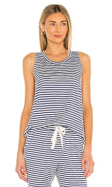 eberjey Quincy Tank in Blue Indigo & White | REVOLVE