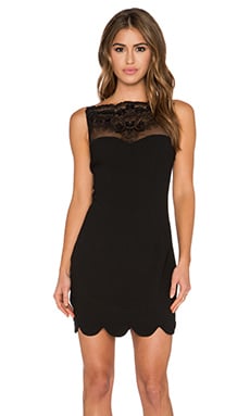 Endless Rose Lace Scalloped Dress in Black | REVOLVE