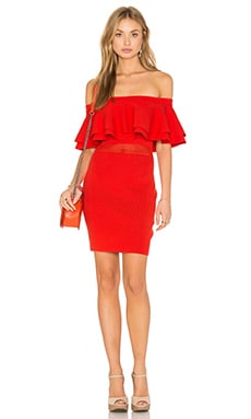 Endless Rose ROBE COURTE OFF THE SHOULDER en Red Orange | REVOLVE