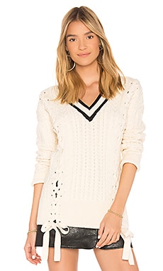 Endless Rose Lace Up Sweater in Ecru | REVOLVE