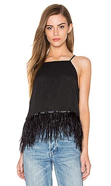 Endless Rose Feather Detail Tank in Black | REVOLVE