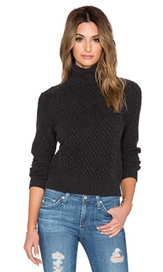 Equipment Atticus Turtleneck Cashmere Sweater in Charcoal Heather Grey ...