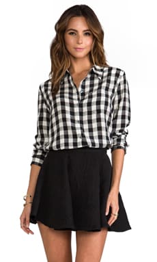 Equipment Reese Buffalo Check Blouse in Bleached Sand | REVOLVE