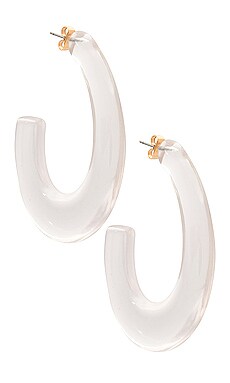 Ettika Clear Hoops in Clear | REVOLVE