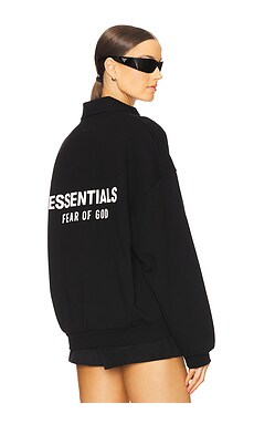 Fear of God ESSENTIALS Fleece Polo in Black | REVOLVE