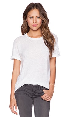FRAME Denim Le Boyfriend Tee in Blanc | REVOLVE