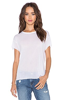 FRAME Denim Le Cropped Tee in Blanc | REVOLVE
