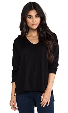 Feel the Piece Jordana Slit Back Sweater in Black | REVOLVE