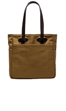 Filson Open Tote Bag in Dark Tan | REVOLVE