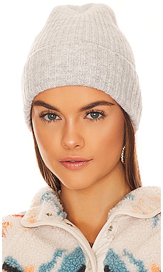 Free People Winnie Waffle Cuff Beanie in Heather Grey | REVOLVE