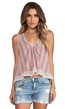 Free People Flutter Fly Top in Pink Combo | REVOLVE