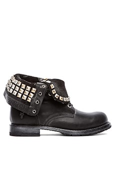 Frye Rogan Studded Lace Boot in Black | REVOLVE