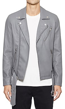 Five Four Grainger Faux Leather Jacket in Grey | REVOLVE