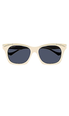 Gucci Wings Wayfarer in Shiny Solid Ivory | REVOLVE
