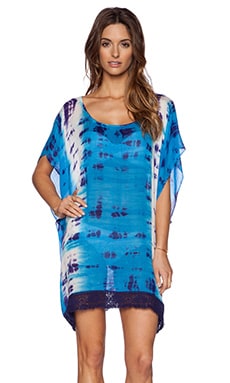 Gypsy 05 Crochet Trim Poncho in Pacific Blue | REVOLVE