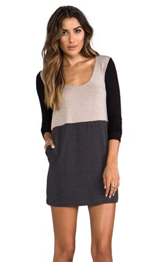 Heather Tri-Color Mini Dress in Black | REVOLVE