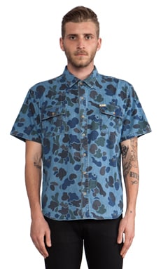 Insight Dead Man Button Down in Camo Blue | REVOLVE