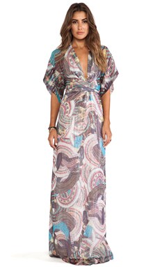 Issa Printed Short Sleeve Wrap Dress in Multi | REVOLVE